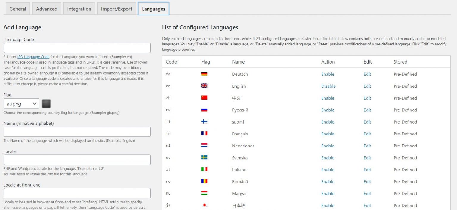 Hướng dẫn sử dụng plugin Qtranslate-X